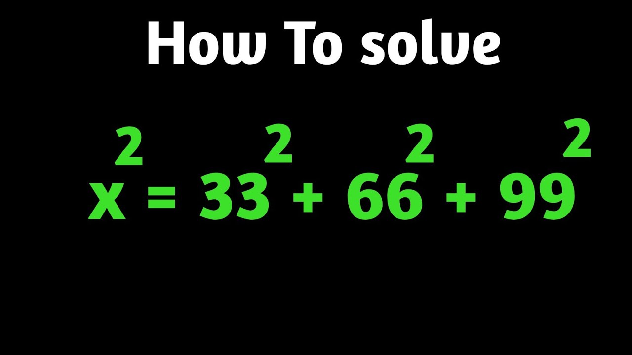 A Nice Algebra square Math Question| Math Olympiad - YouTube