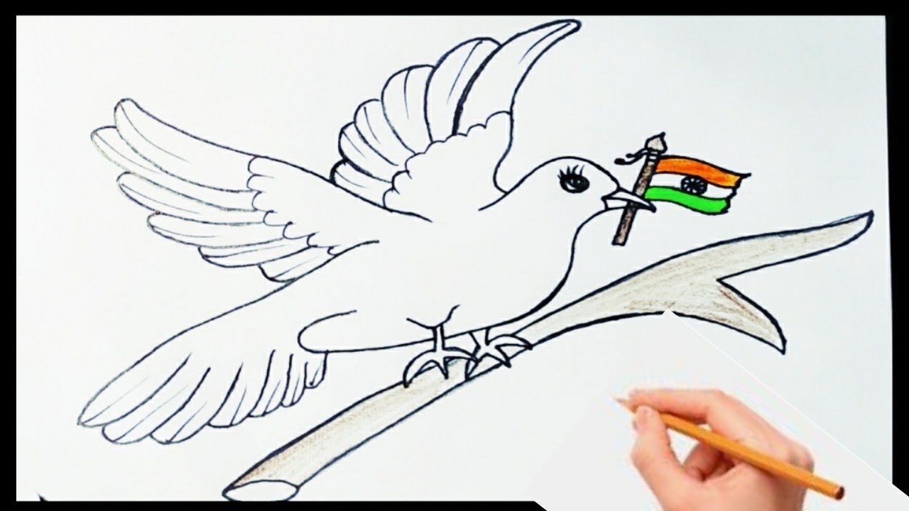 Easy Drawing For Beginners || Independence Day drawing step by step ...