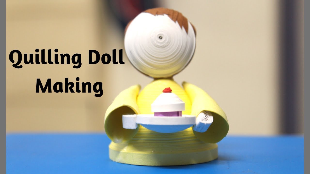How to making 3d quilling doll|easy quilling doll - YouTube