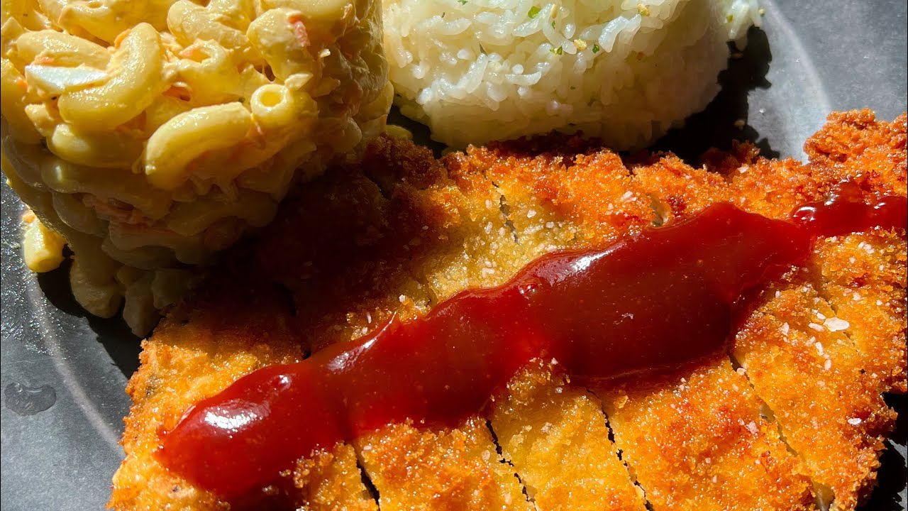 Chicken Katsu!!!! Hawaiian Lunch Plate! - YouTube