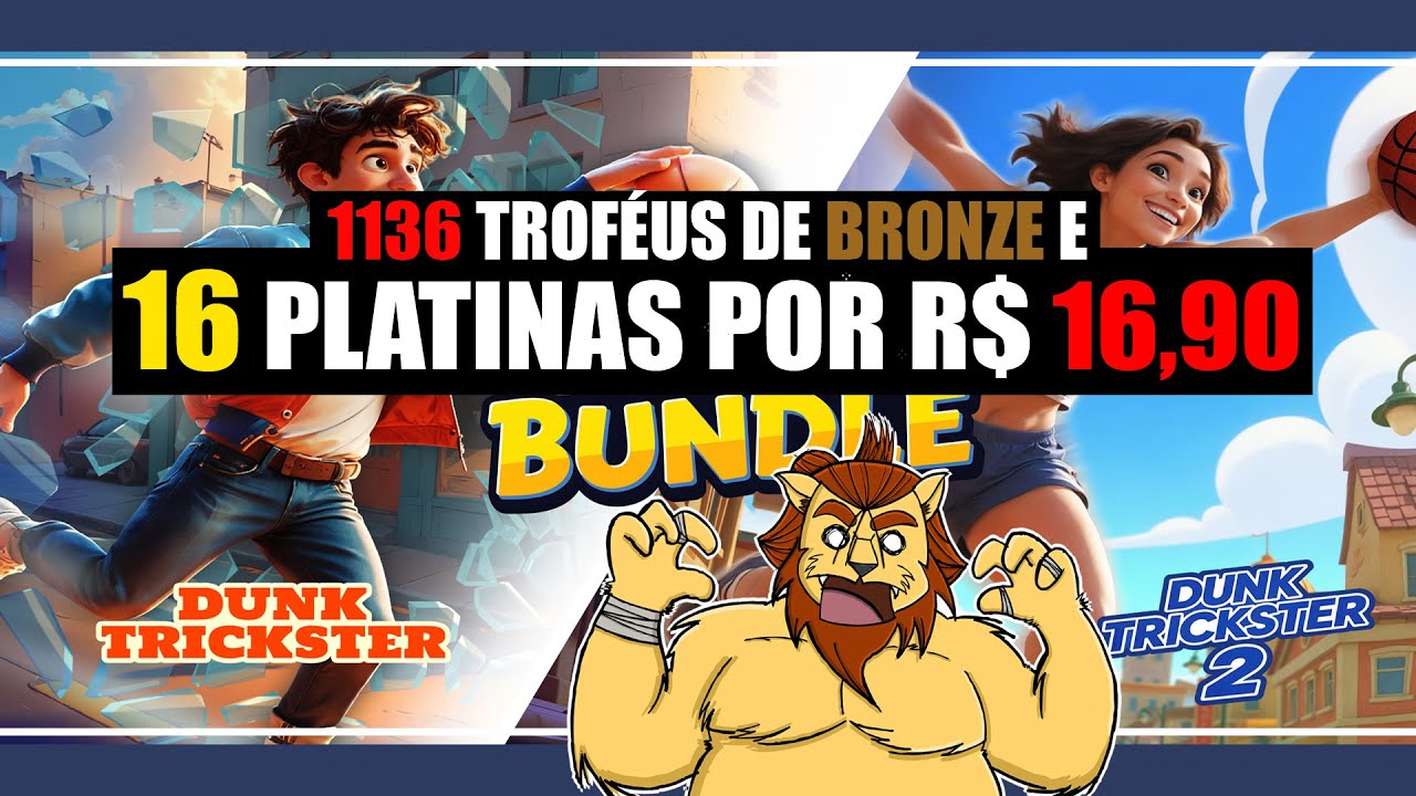 Dunk Trickster Bundle está DANDO 16 PLATINAS e 1136 TROFÉUS DE BRONZE por APENAS R$ 16,90 - YouTube