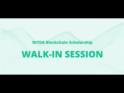 Walk-in Session | NITDA Blockchain Scholarship - YouTube