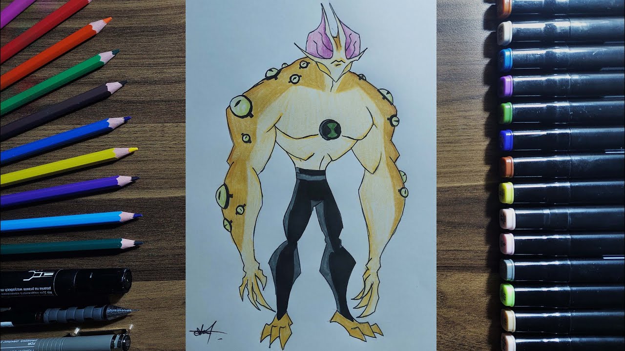 EYE GUY DRAWİNG/HOW TO DRAW EYE GUY? (BEN 10 ALİEN FORCE 2008) - YouTube