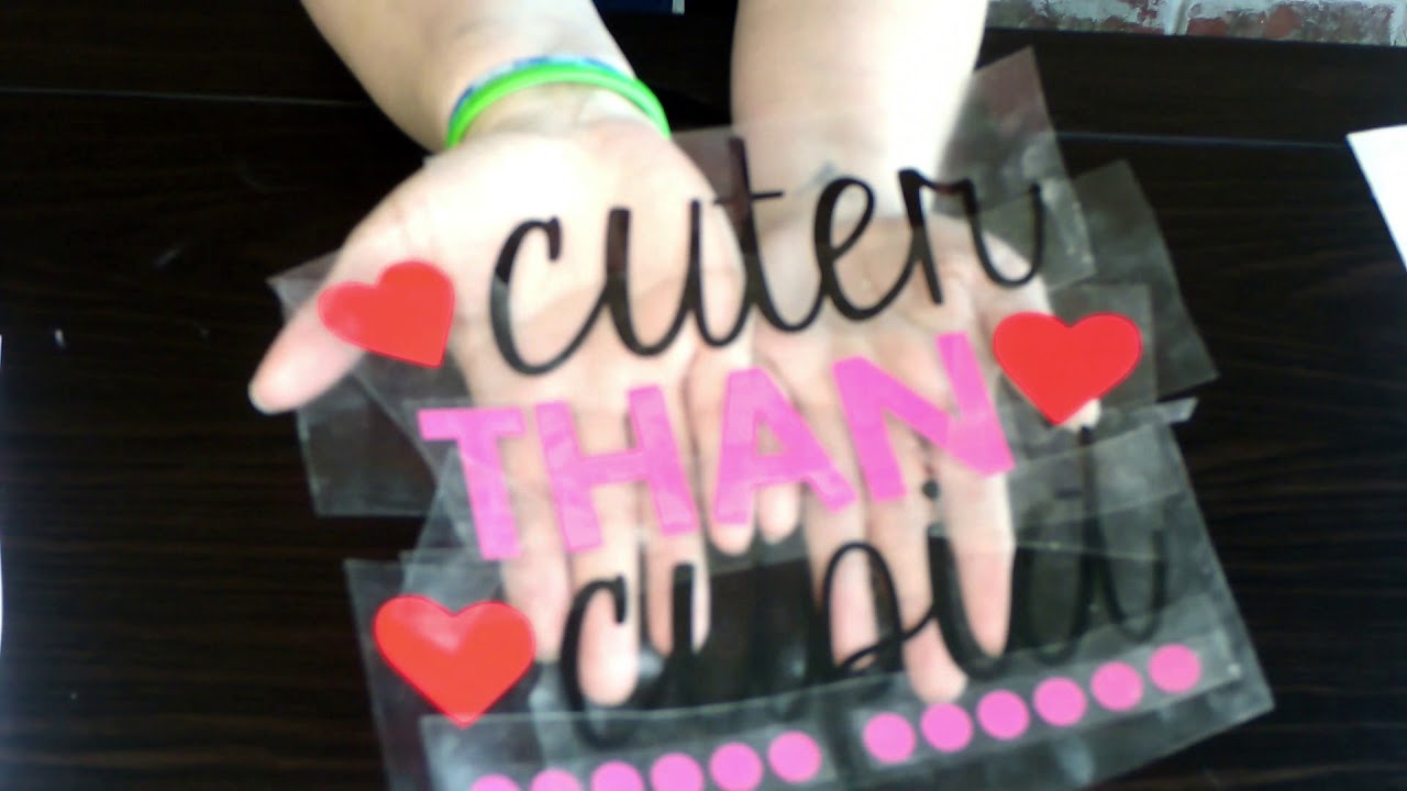 How To Use Vinyl As A Stencil To Line Up Your HTV Design - YouTube