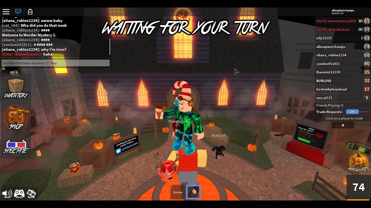 Playing MM2 Halloween Update {Had Fun} - YouTube