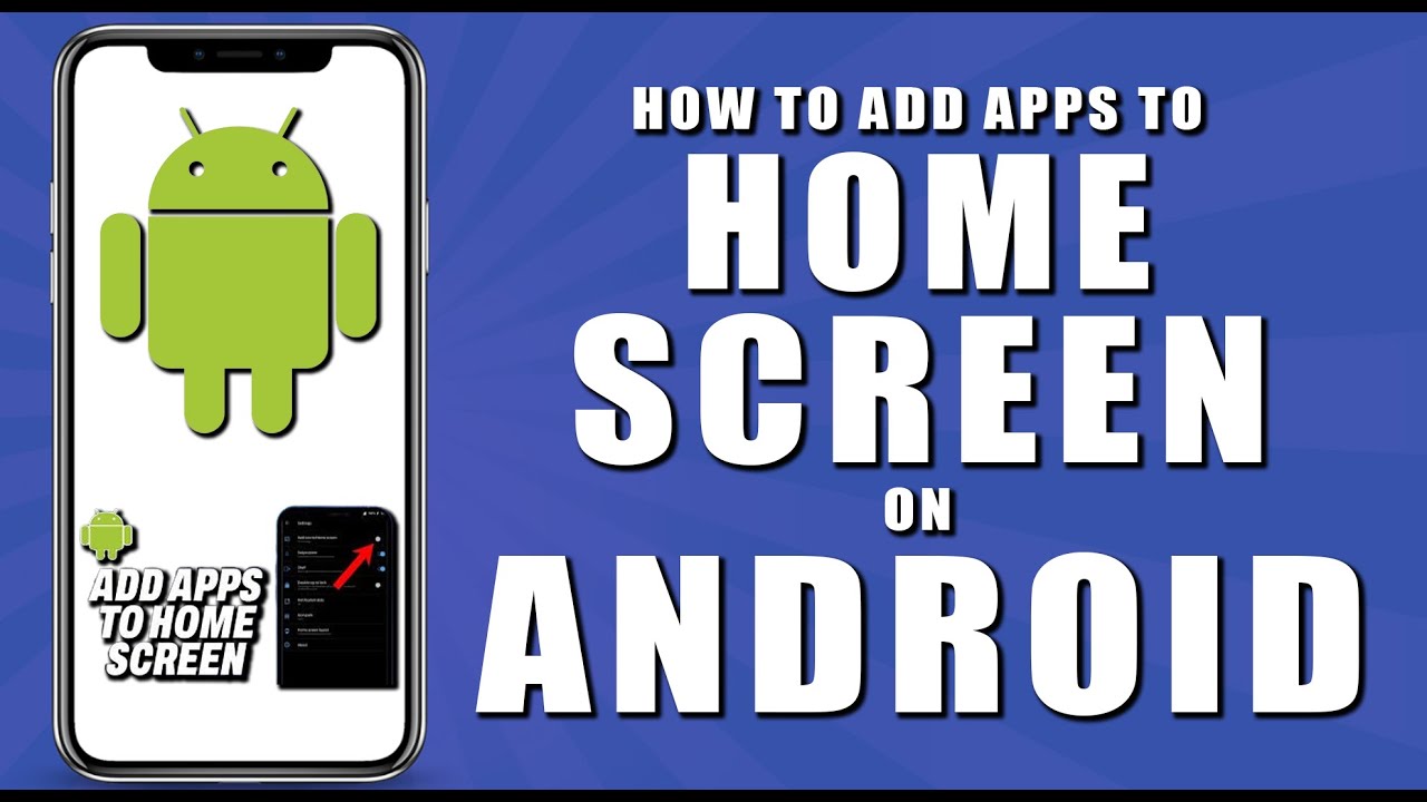 How to add apps to home screen on android (2024) - YouTube