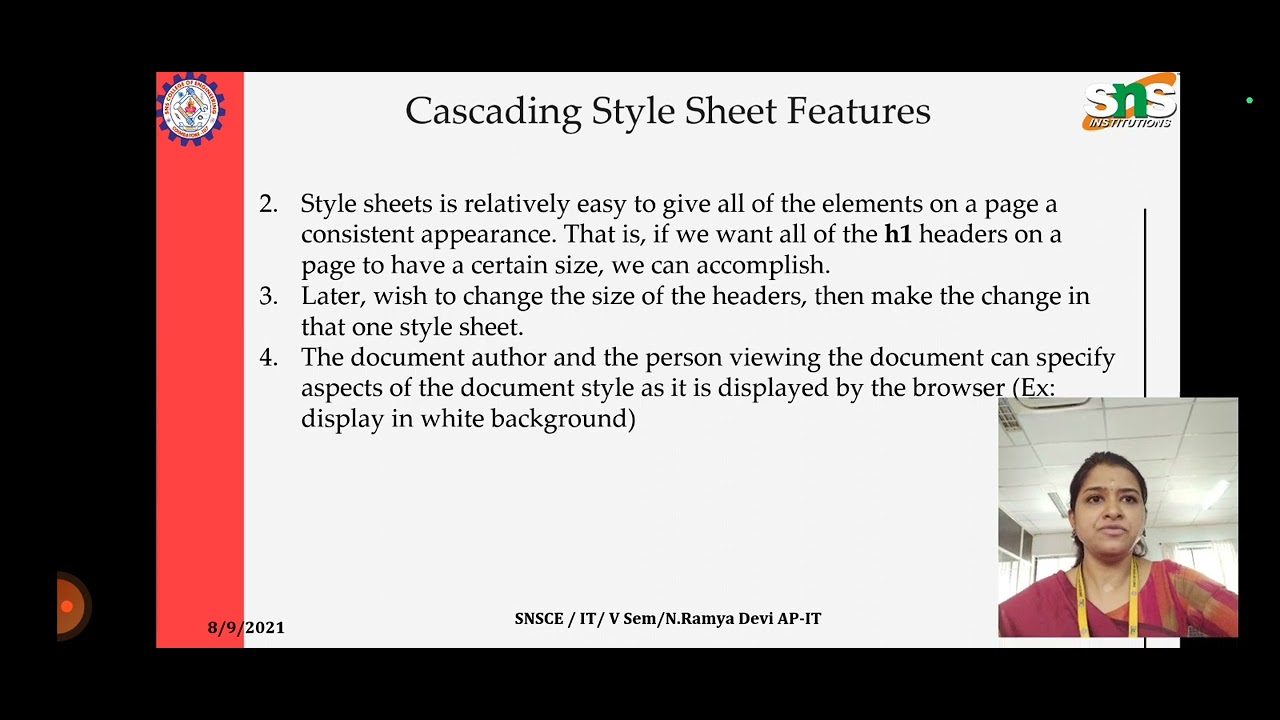 N.RAMYA DEVI ,AP ,IT | CSS | SNS INSTIUTITIONS - YouTube