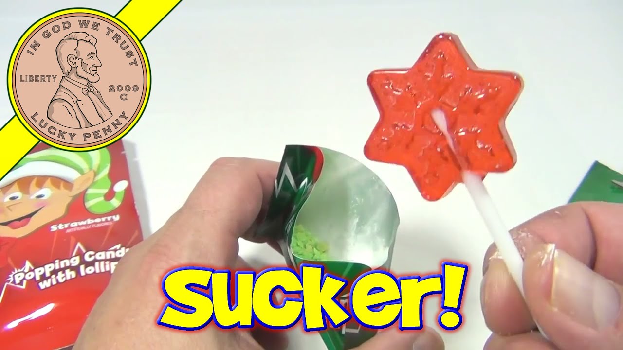 Christmas Popping Candy With Lollipop - Santa Claus, Elf and Rudolph ...