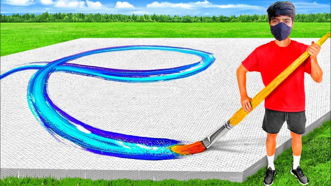 I Tried Drawing with Random Things! (Impossible Art Challenge) - YouTube