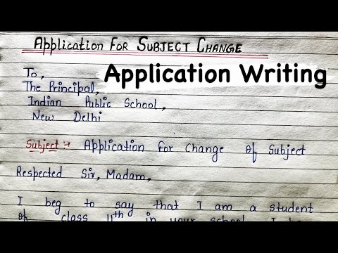 Application For Subject Change | How to write an Application for Change ...