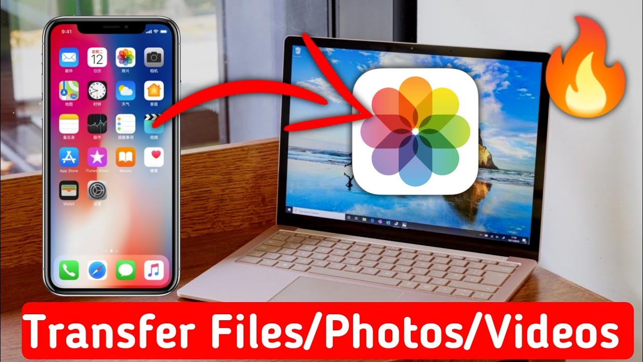How to transfer file / photos from iPhone to Windows laptops / PC wirelessly & free | Tech Flare ...