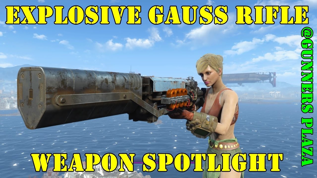 Fallout 4: Weapon Spotlights: Explosive Gauss Rifle (Gunners Plaza ...