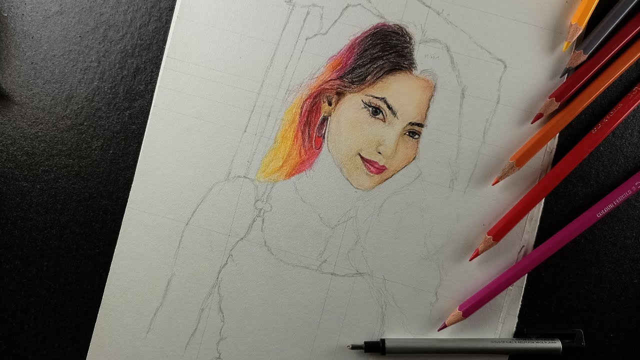 Dom's colour pencil ( Angel rai drawing) cheap colour pencil #angelrai ...