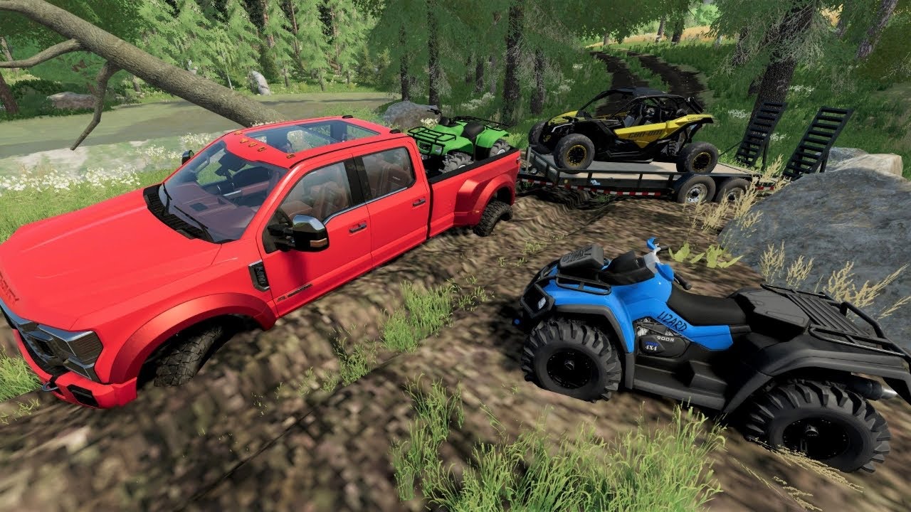 Saving other stuck campers with our mud truck and ATV | Farming ...