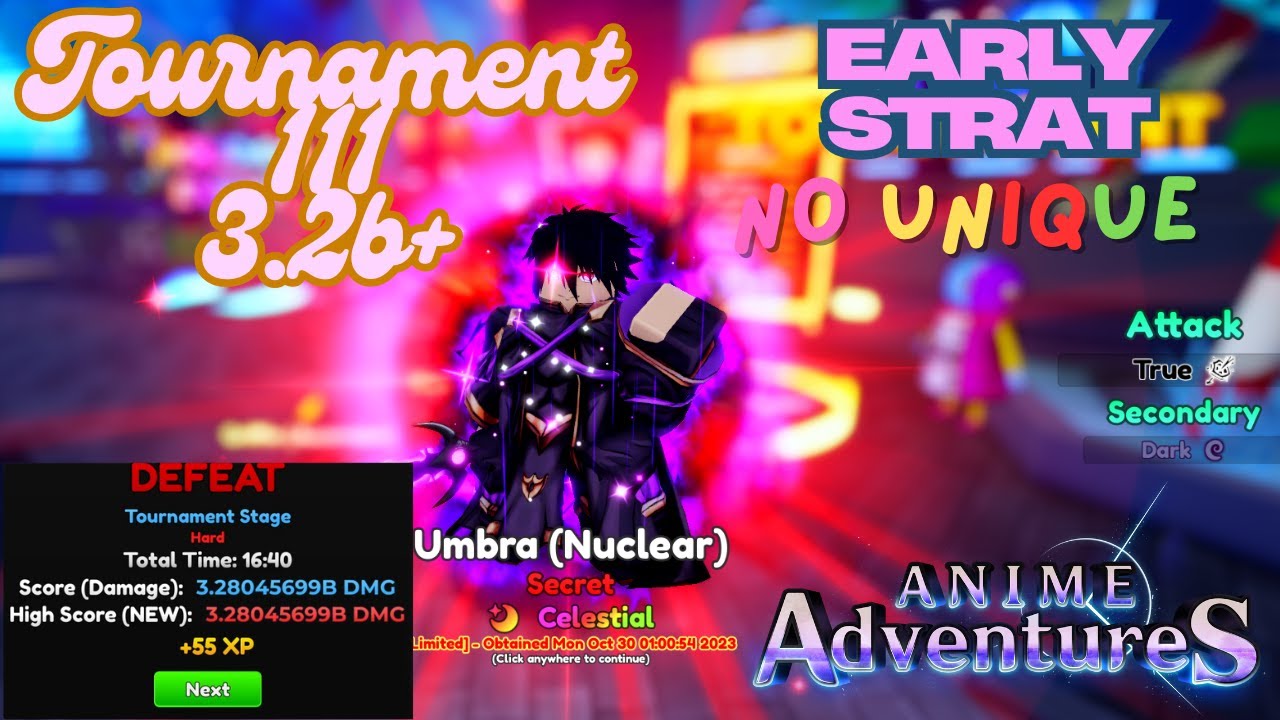 EARLY STRAT TOURNAMENT 111 3.2B+ NO UNIQUES WITH UMBRA - Anime ...