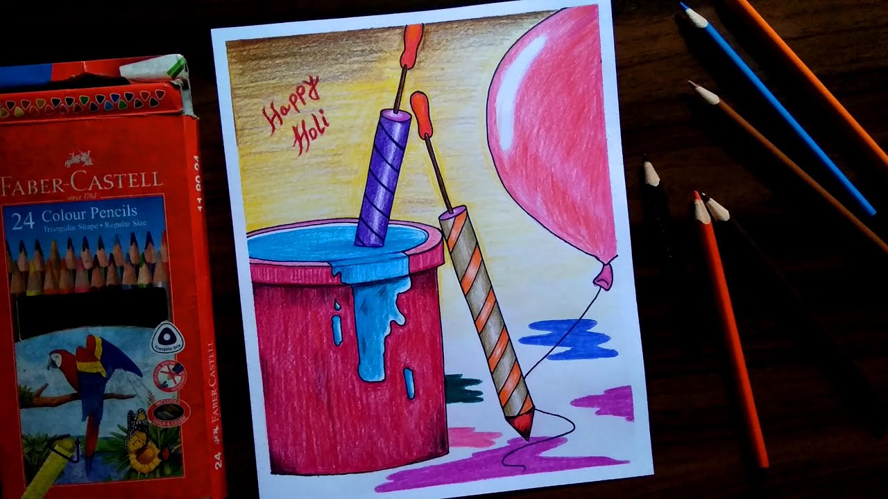 Holi Pencil Drawing: A Journey of Colors and Celebrations