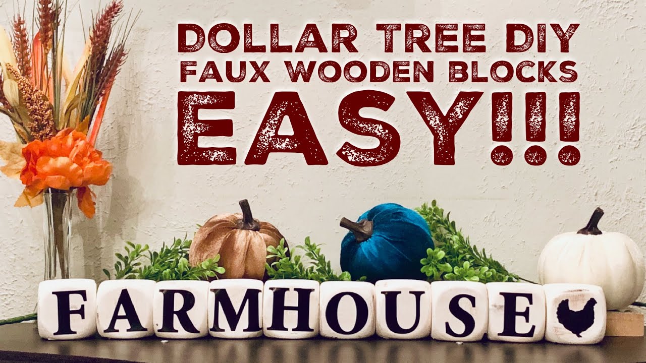 DIY Faux Barn wood Blocks - YouTube