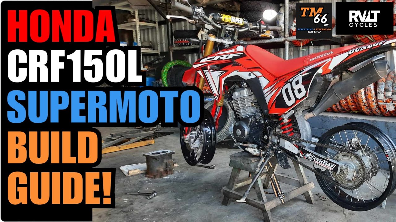 HONDA CRF150L - Turning my customer's bike into a SUPERMOTO! - Rim and ...