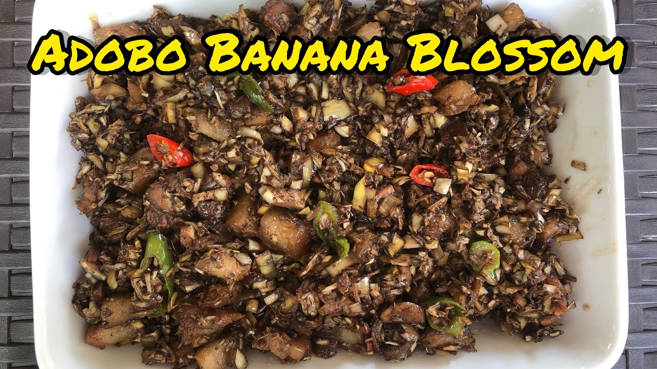 How to cook banana blossom | Adobong Puso ng Saging - YouTube