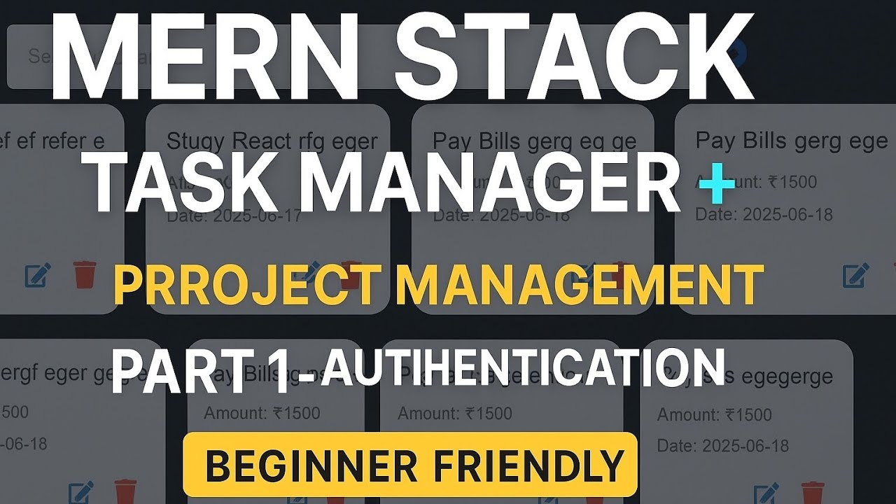 Build a Task + Project Management App with MERN | Part 1 - Authentication #mernstack #reactjs ...