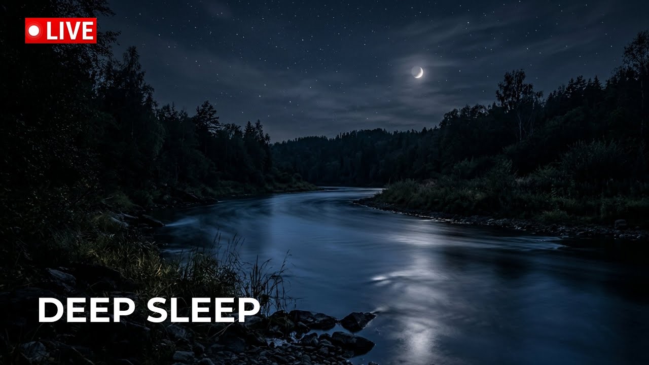 Deep Sleep River Sounds 🌙 | 10 Hours of Flowing Water for Insomnia ...