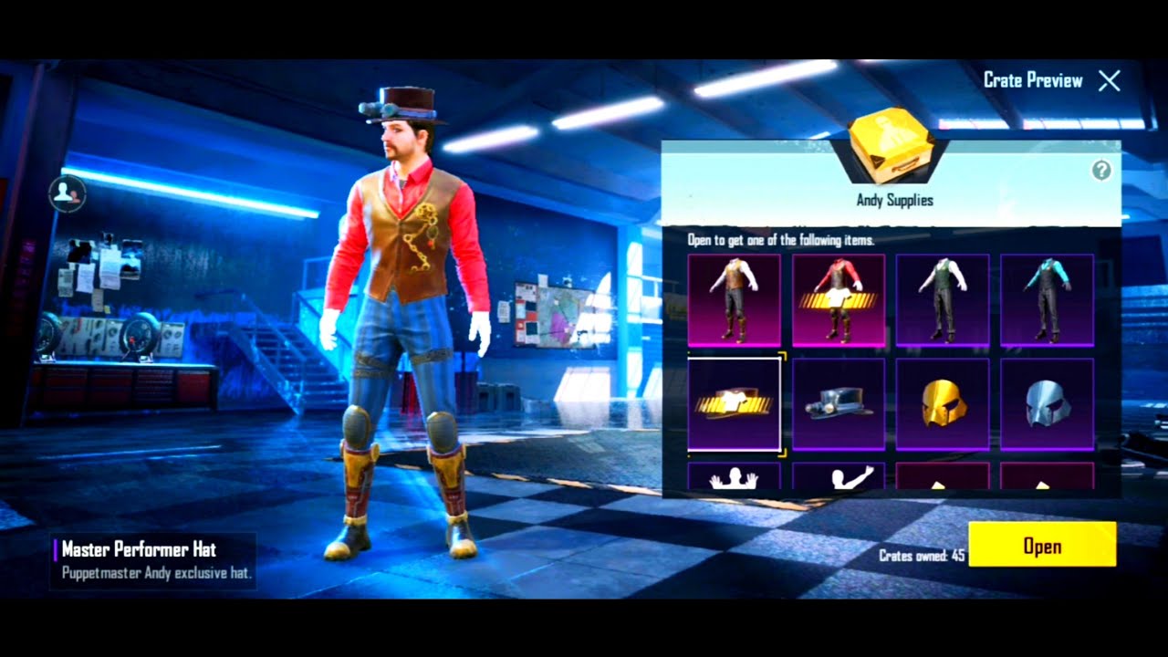 70+ CHARACTER CRATES OPENING || ANDY CRATE || SARA CRATE || PUBG MOBILE ...