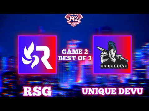 RSG vs UNIQUE DEVU - GAME 2 (Best of 3) M2 MLBB World Championship *Drotzy Gaming* - YouTube