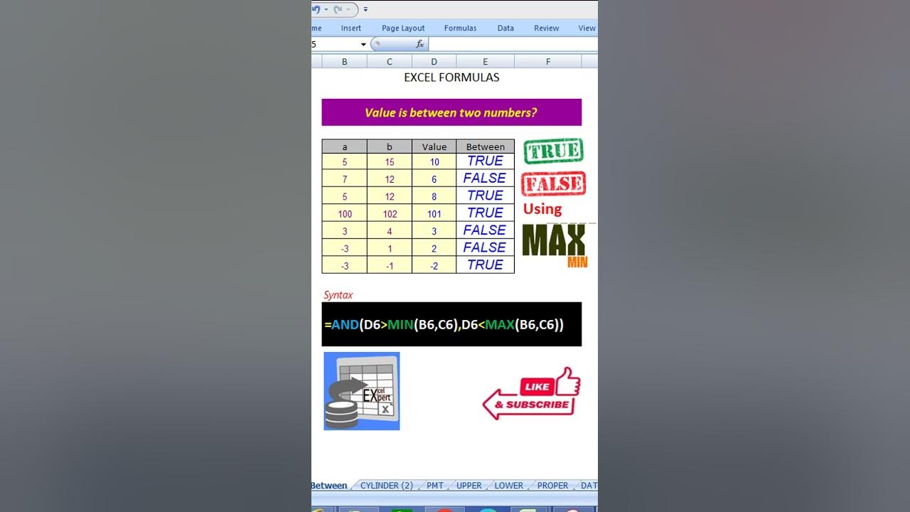 Shorts Exceltutorial Excelformula Basicofexcel Exceltricksandtips Between Youtube