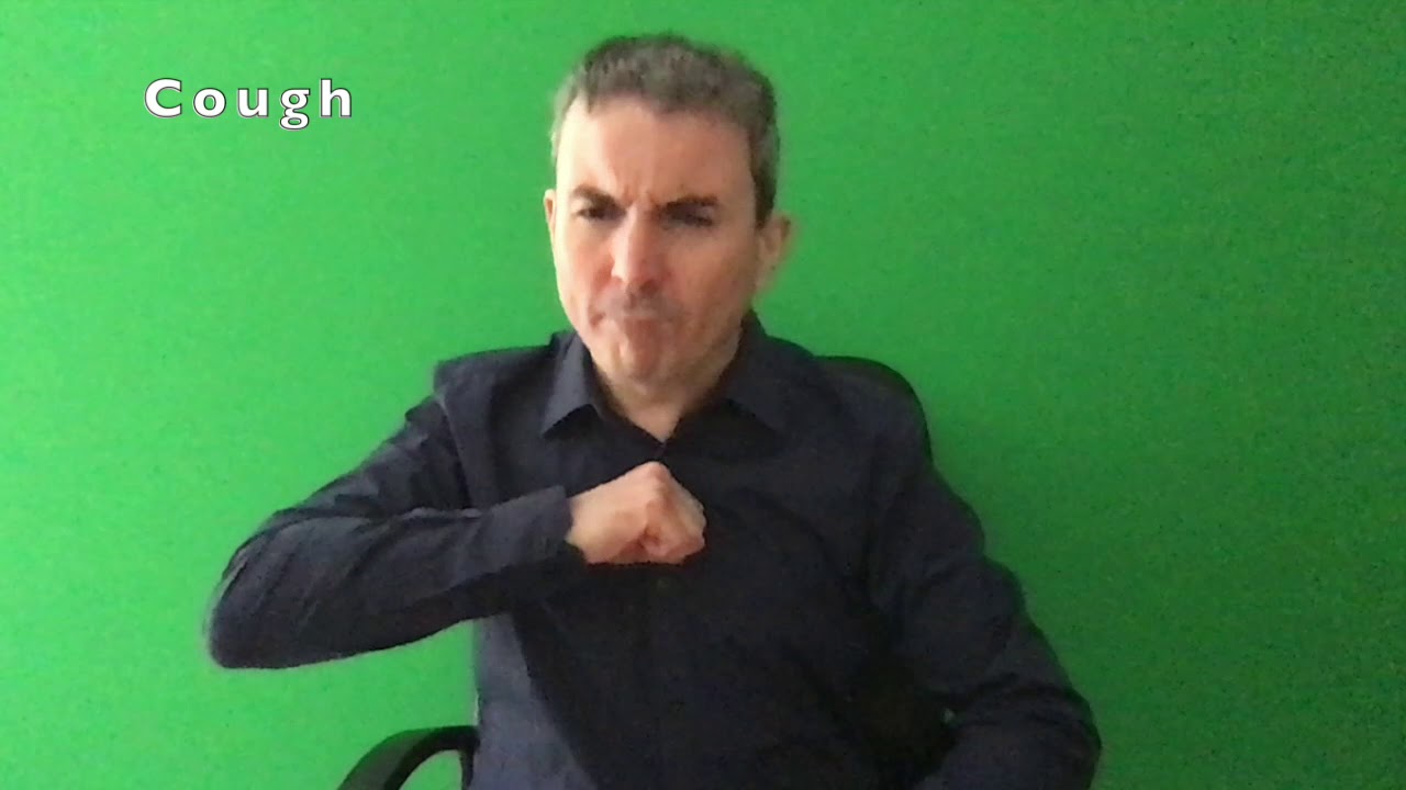 Cough in Irish Sign Language - YouTube