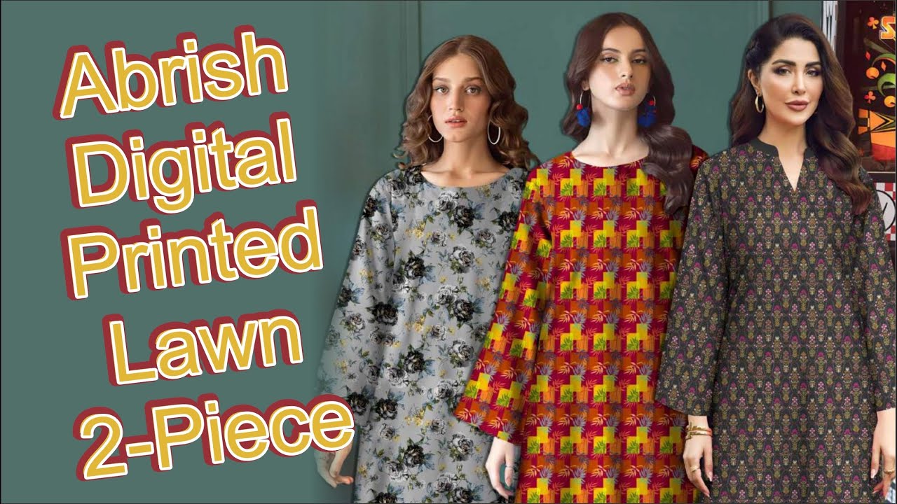 Abrish Digital Printed Lawn 2 Piece Repeated Design On Costumer’s Demand. - YouTube