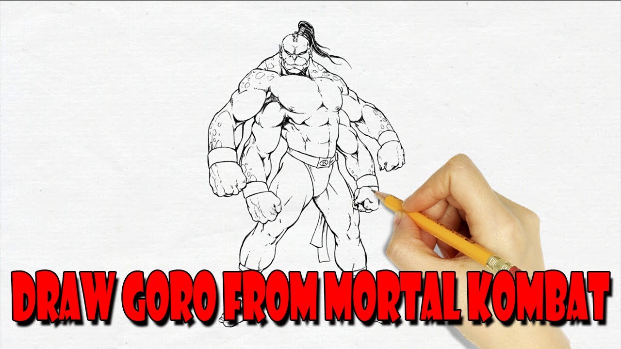 We draw Goro from mortal kombat to the music \ Doodle drawing to music ...