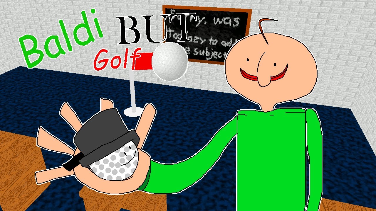 Golfing with baldi!!! | Baldi Mod - YouTube