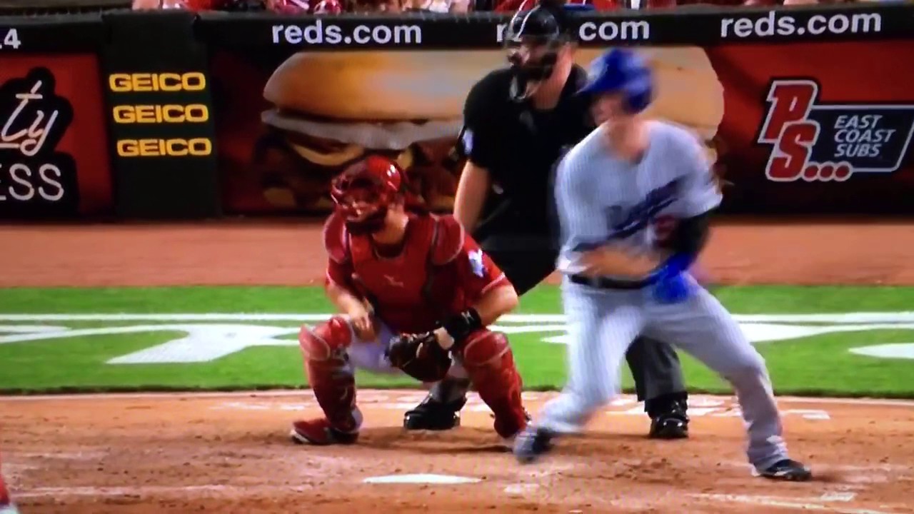 Alex Wood drives in Joc Vs Reds - YouTube