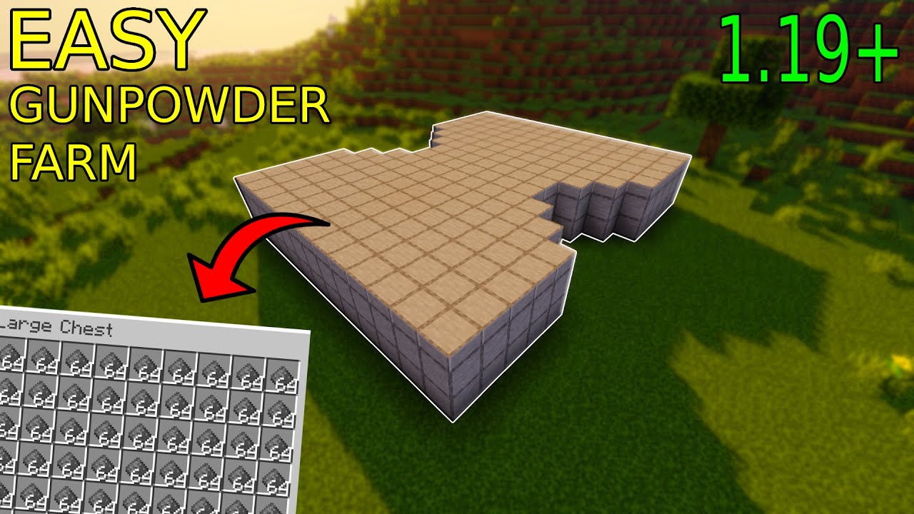 Easy Gunpowder Farm In Minecraft 1.19+ (java) - YouTube
