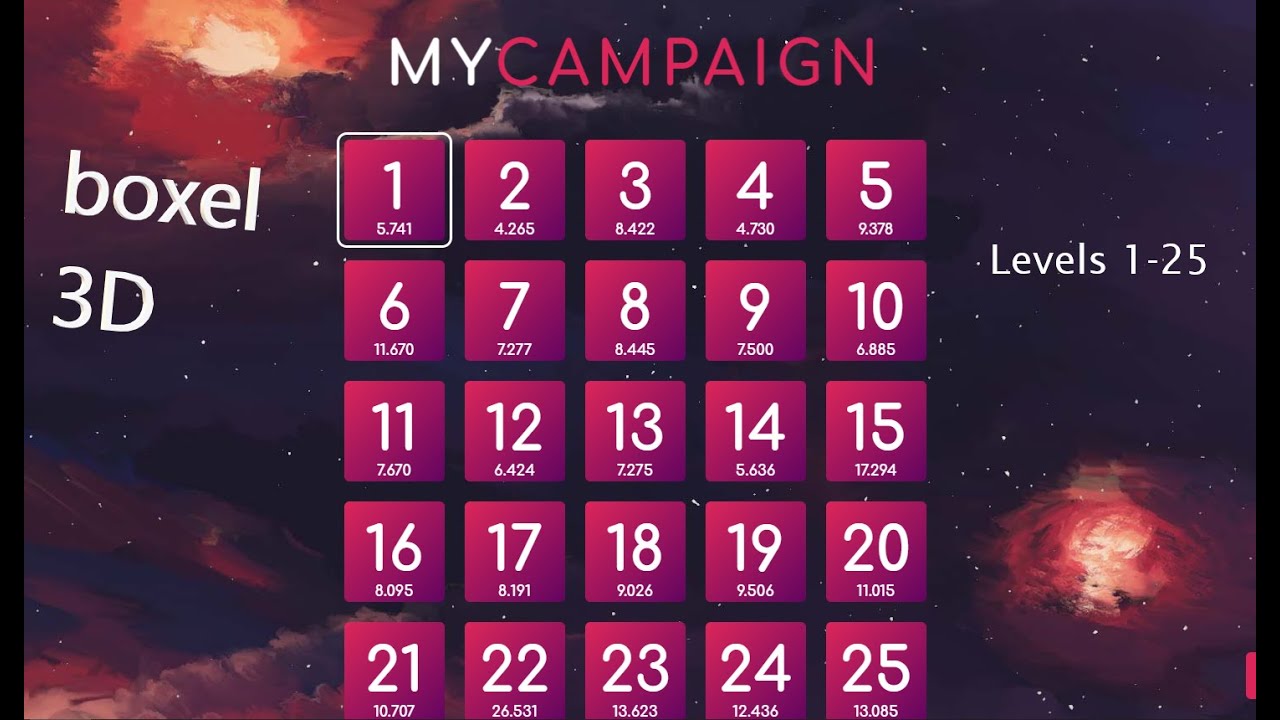 Boxel 3D levels 1-25 (and mistakes you should not make) - YouTube