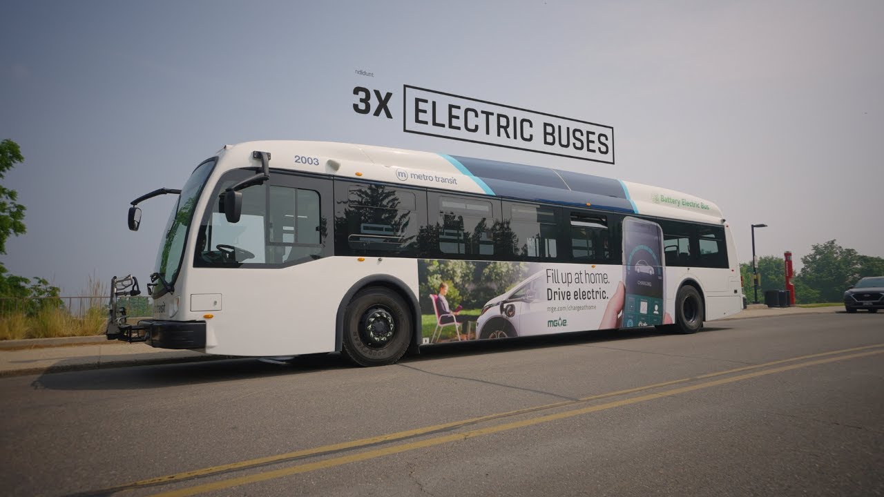 Madison is Electrifying Transit with Three New Electric Buses - YouTube