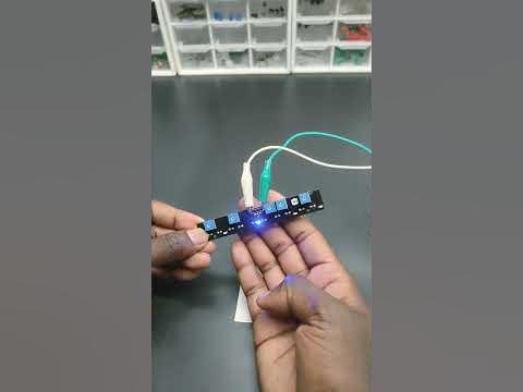 Line sensor array testing - line follower robot #electronics #robotics ...
