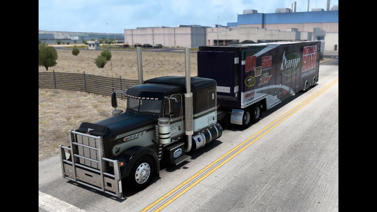 Jon Ruda 389 W/ Nascar Trailer (ATS Mods) - YouTube