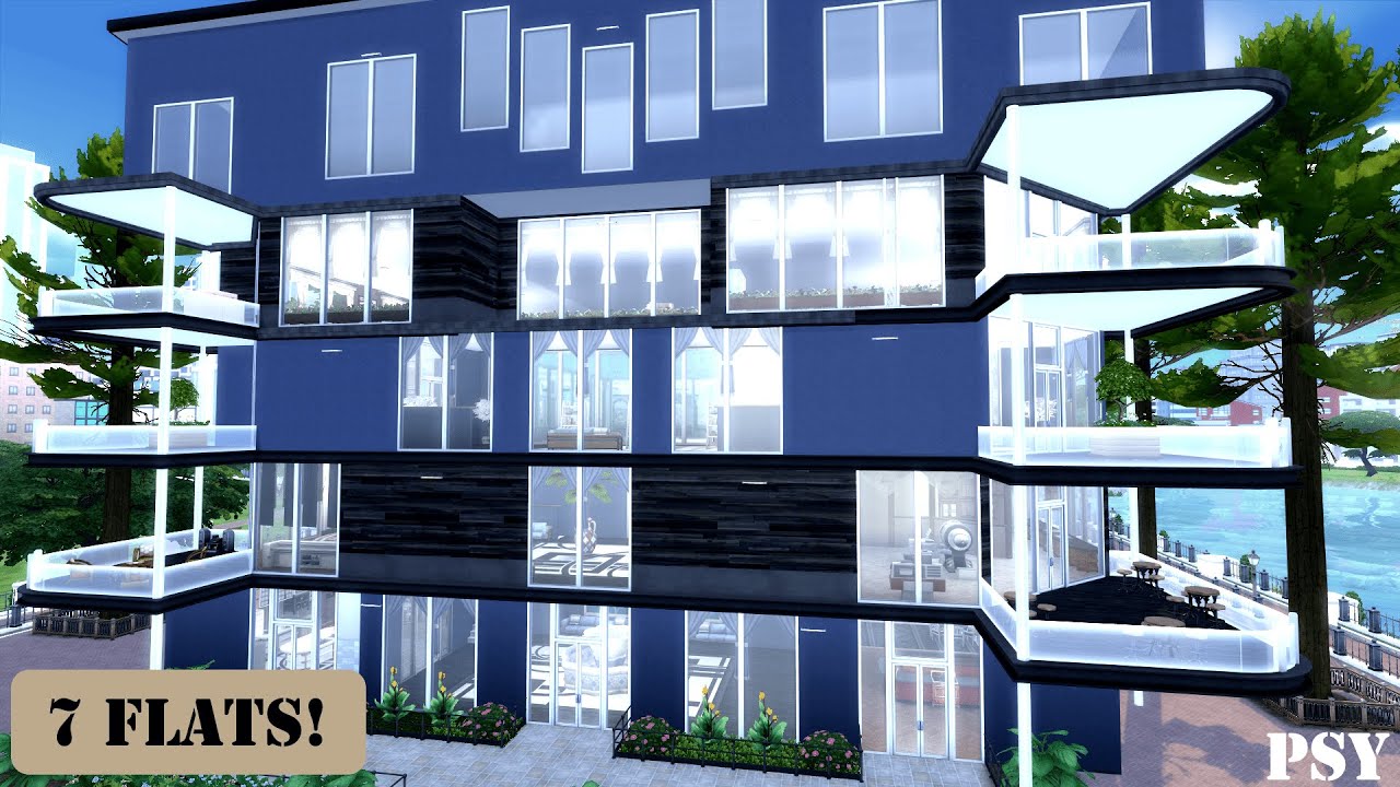Modern Flat Block (7 Flats + Pool) || Speedbuild || NO CC - YouTube
