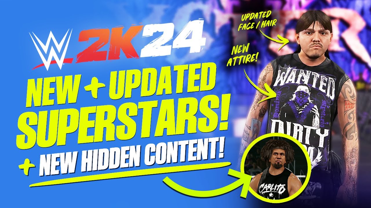 WWE 2K24: New & Updated Superstars, Hidden Content, New Models, Updated ...