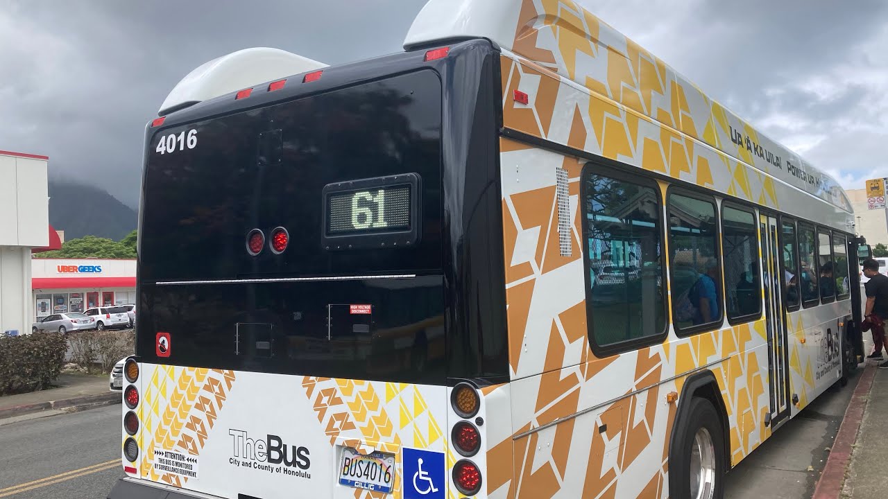 Honolulu TheBus Route 61 Kaneohe-Aikahi, Bus 4016 (Part 3) (On Likelike ...