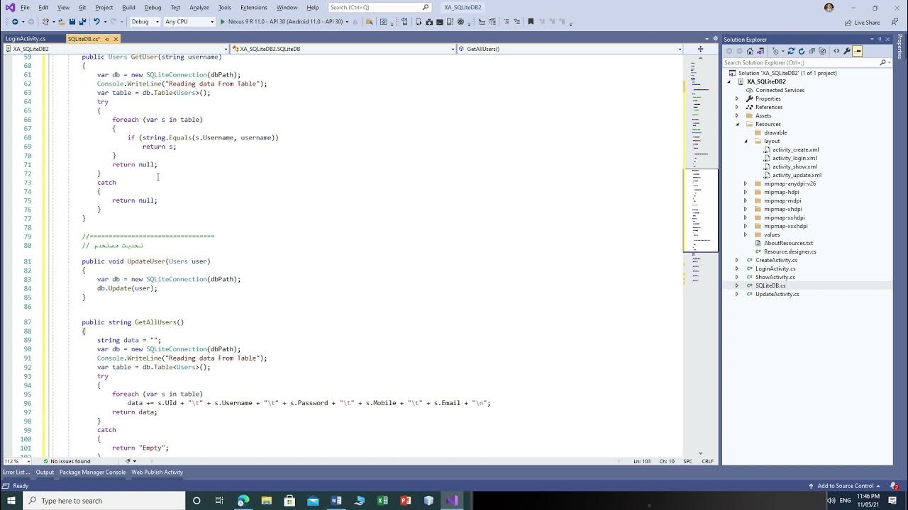09 Xamarin Android Sqlite Database Youtube