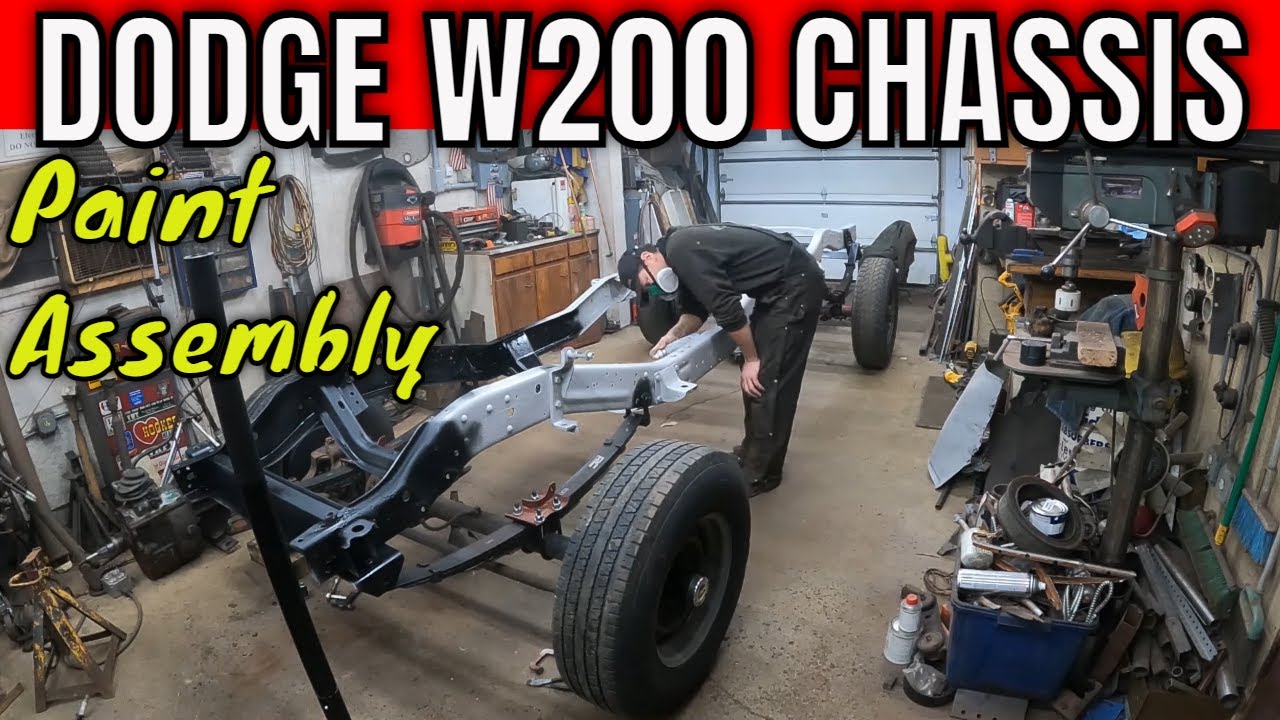 Dodge W200 Sno Commander: Chassis Paint, Suspension and Snow Plow Frame ...