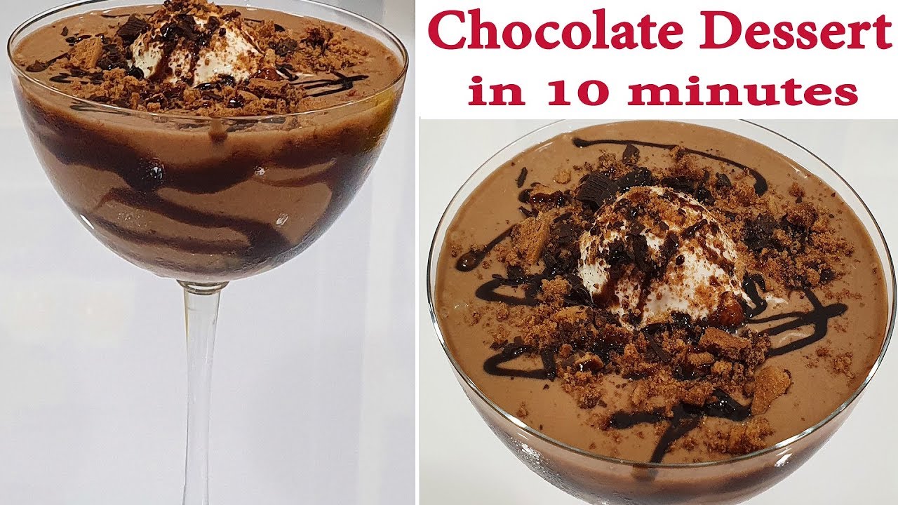 tasty chocolate dessert | चॉकलेट डिजर्ट | easy chocolate dessert recipe ...