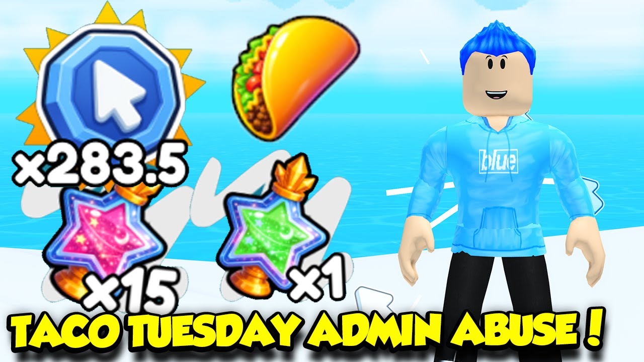 TACO TUESDAY ADMIN ABUSE IN TAP SIMULATOR LIVE!! - YouTube