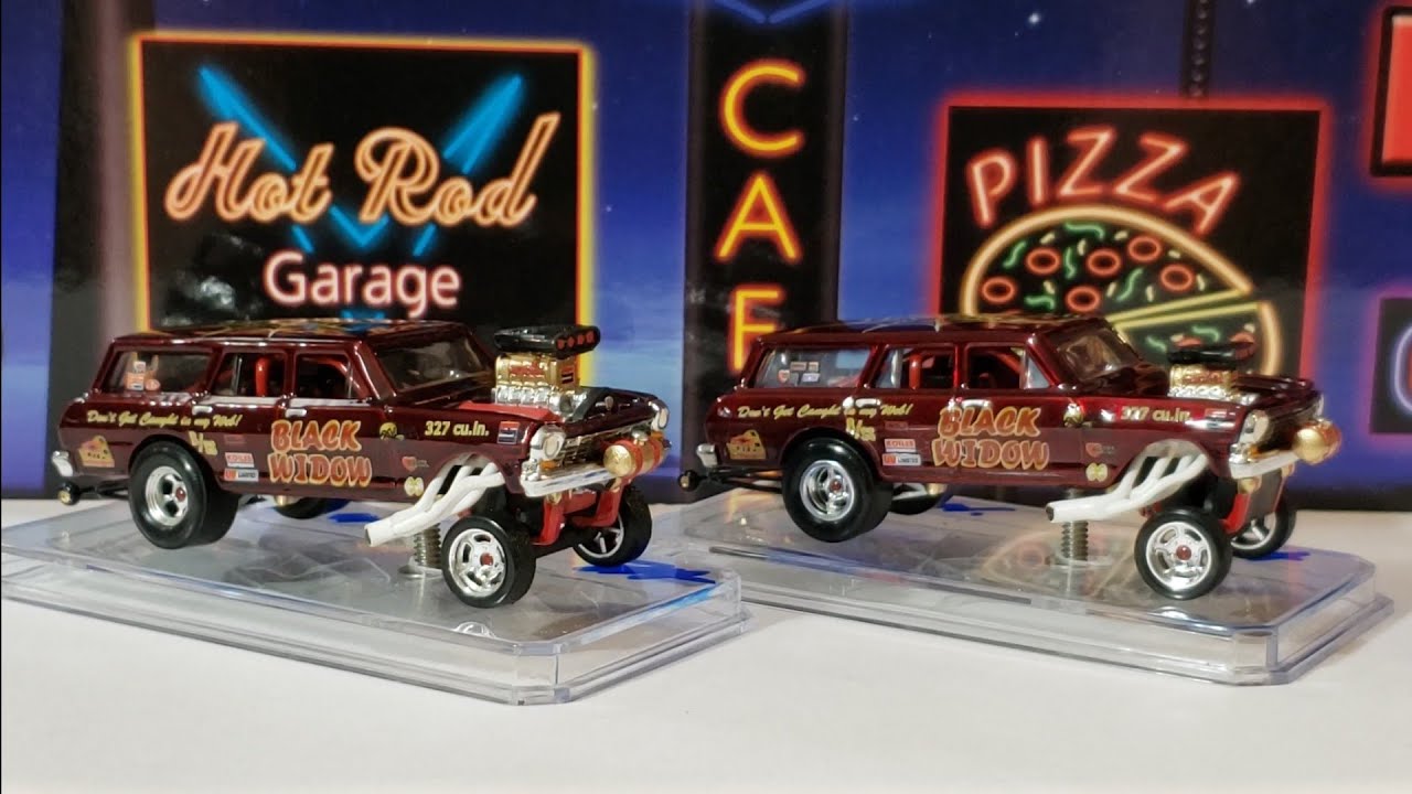 FINISHED 2 CUSTOM 64 NOVA WAGON BLACK WIDOW GASSERS - YouTube