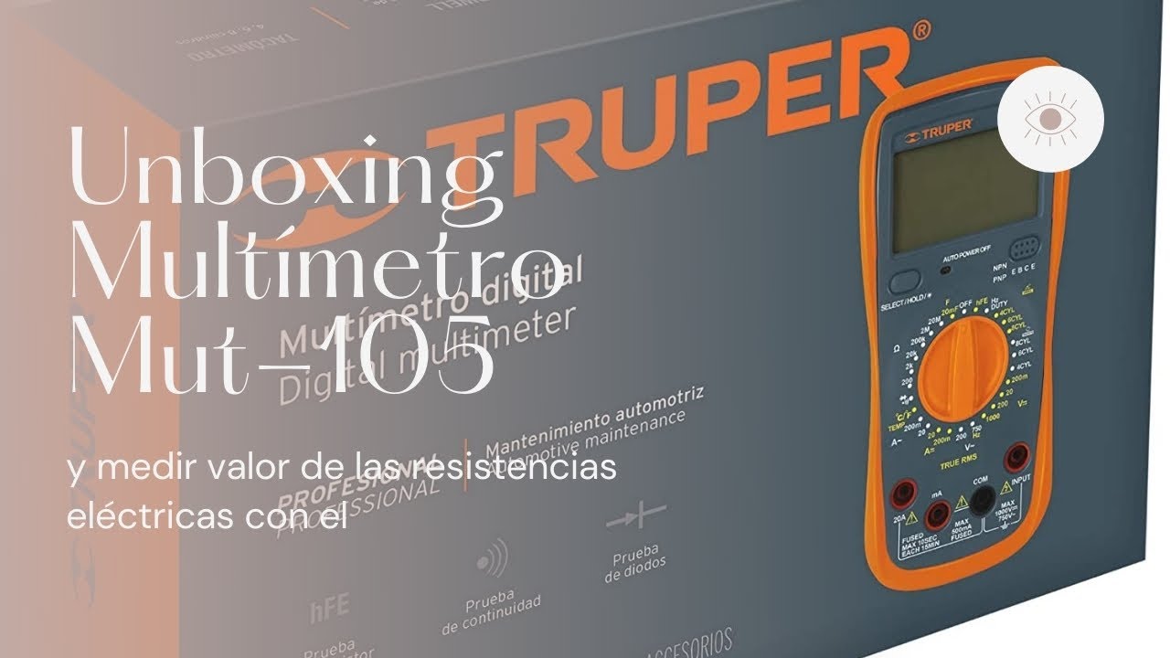 Unboxing de Multímetro Mut 105 y medir resistencias con multímetro ...