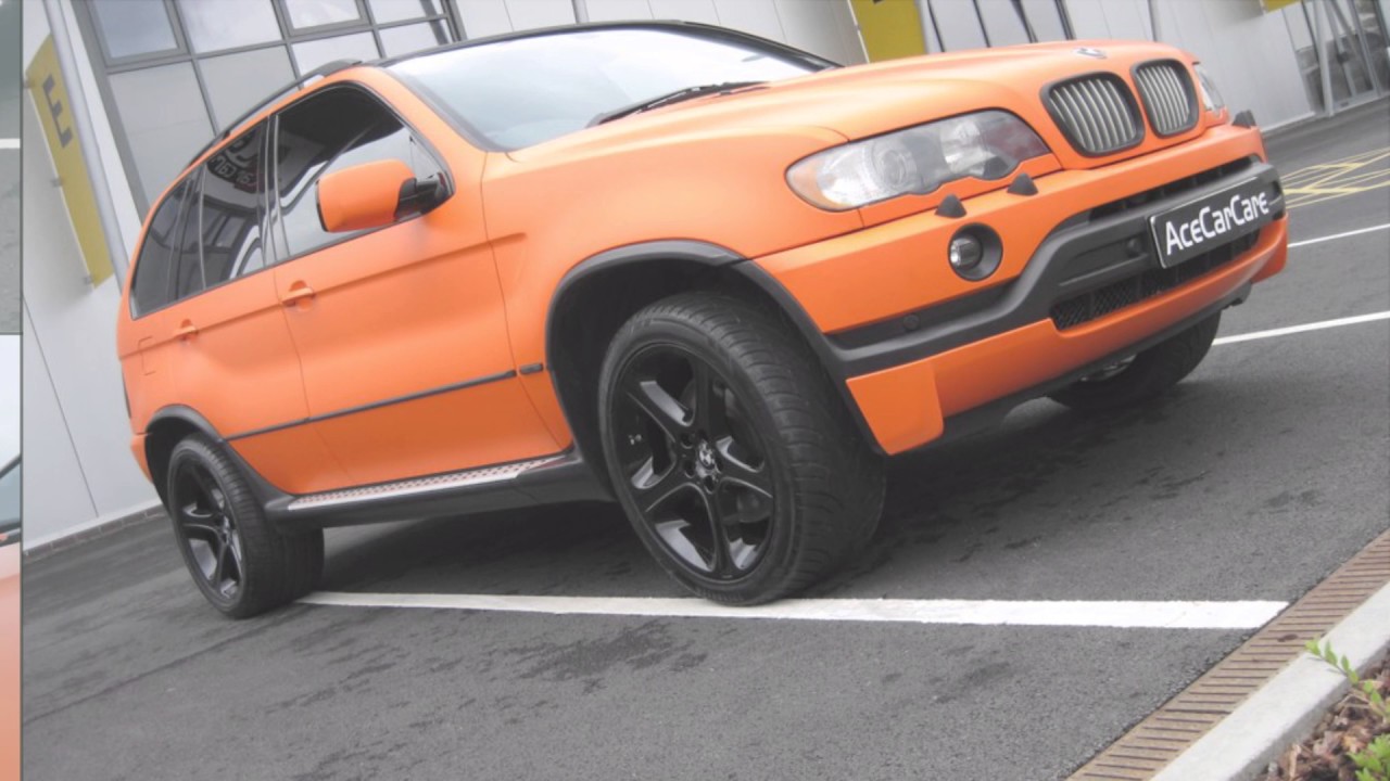 Matt Orange BMW X5 Vehicle Wrap | Ace Car Care | Shropshire - YouTube
