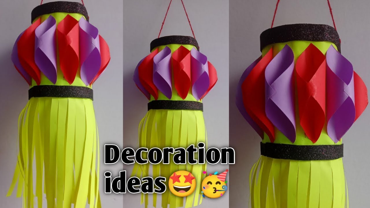 Diwali🥳 Decoration🤩 Ideas | Paper Lantern | Lantern For Diwali ...
