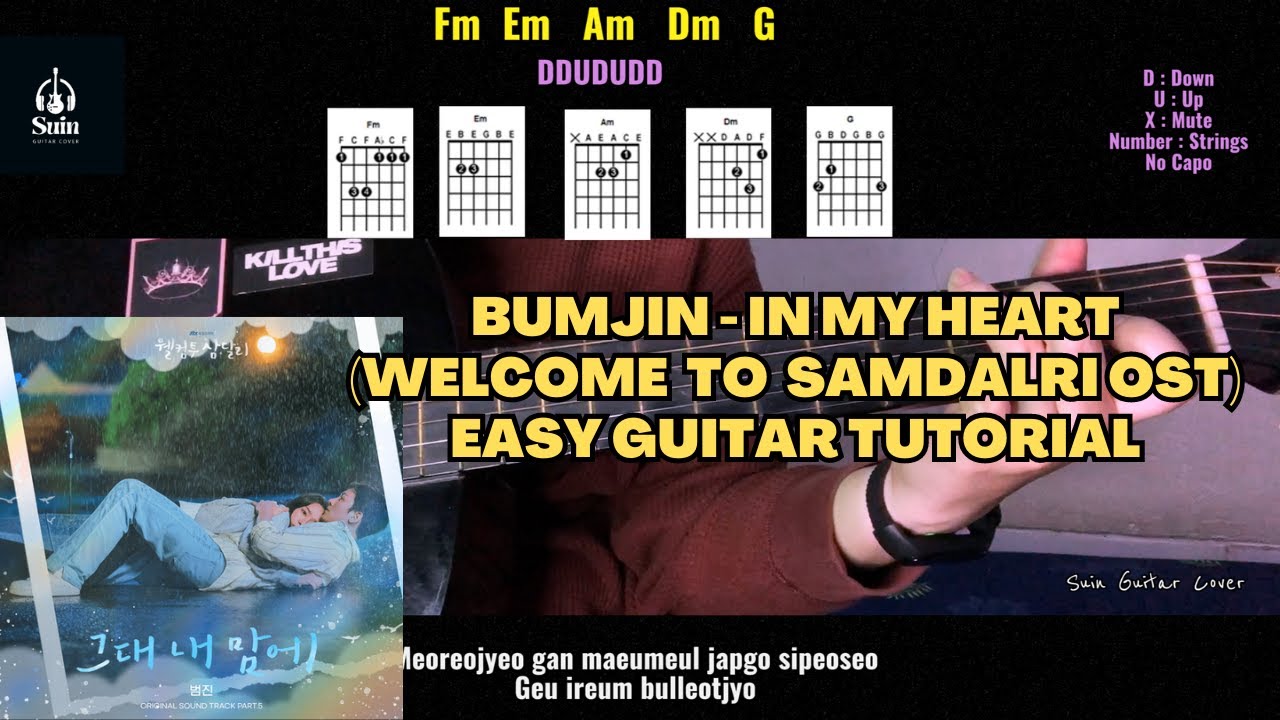 Bumjin- In My Heart [Welcome To Samdalri OST] EASY Guitar Tutorial ...